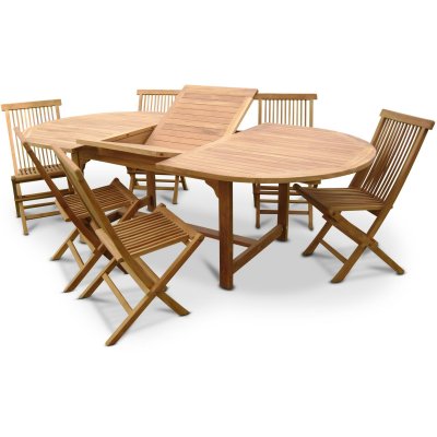 Matgrupp Oval - 180-240 cm - Teak - 7690 kr - Utematgrupper - Hemfint.se
